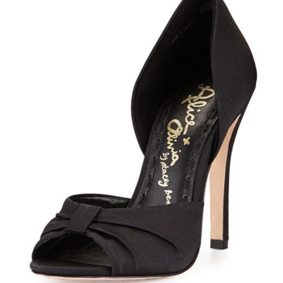 Alice + Olivia | Shoes | Alice Olivia Black Open Toe Pump | Poshmark